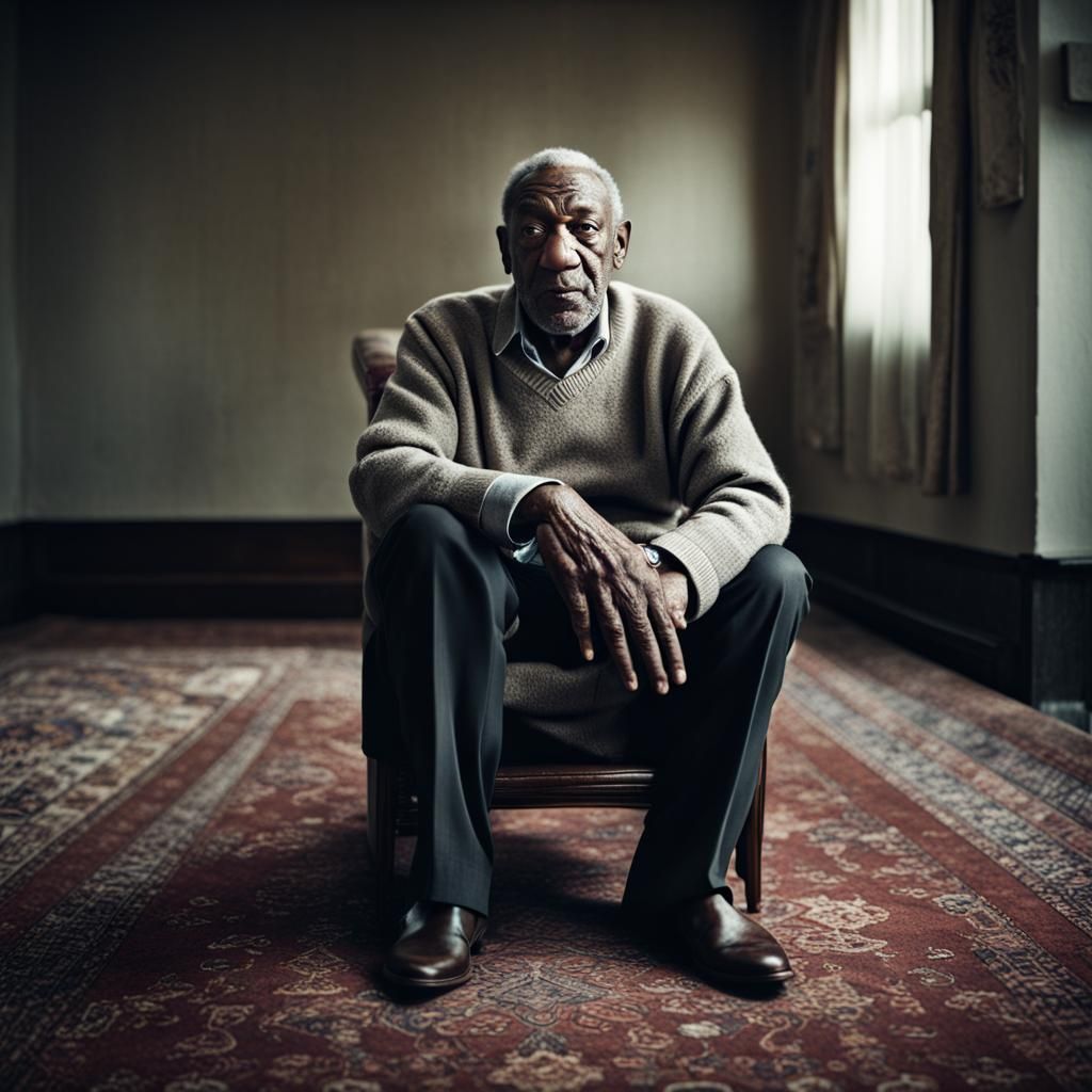 Bill Cosby sitting cozy chair - AI Generated Artwork - NightCafe Creator