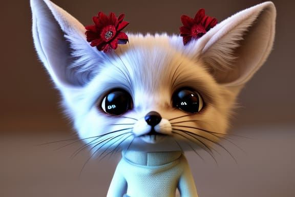 Alien fennec fox evolved - AI Generated Artwork - NightCafe Creator