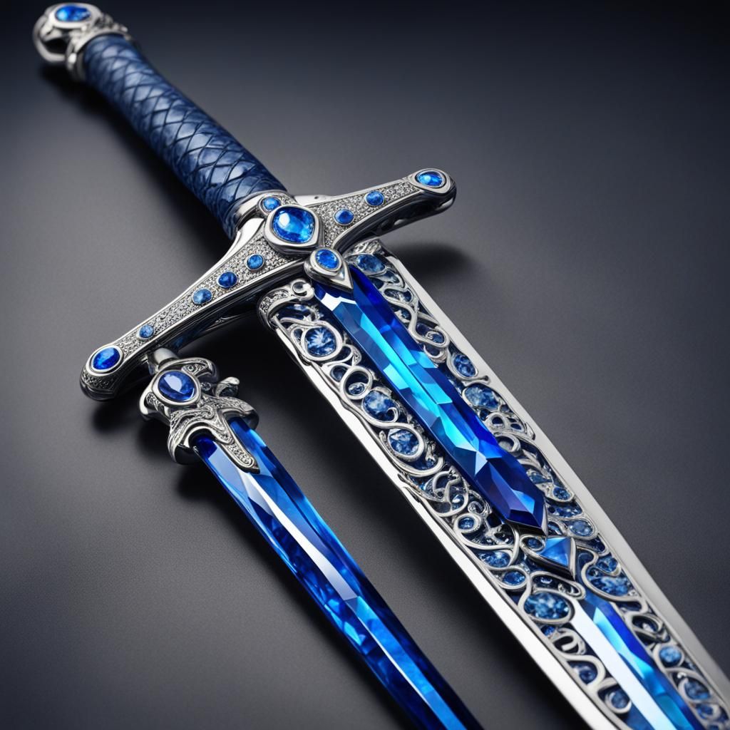 Saphire sword - AI Generated Artwork - NightCafe Creator