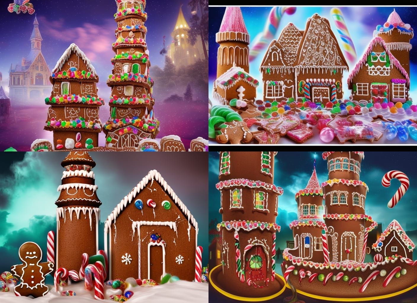 Gingerbread House. a Tower decorated with candy and royal icing. Epic ...