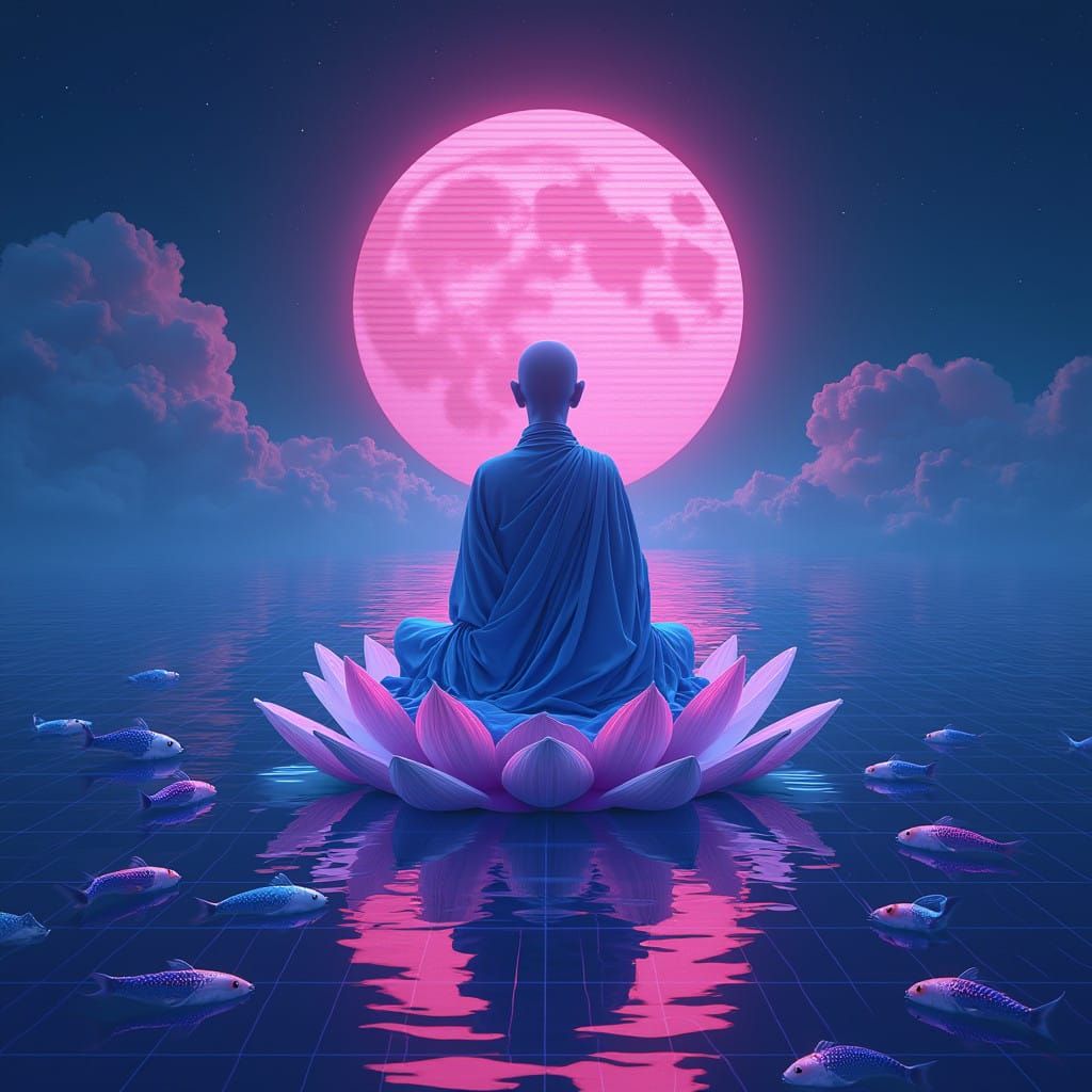 Are the Koi Fish okay? - Digital Monk in Iridescent Lotus wi...