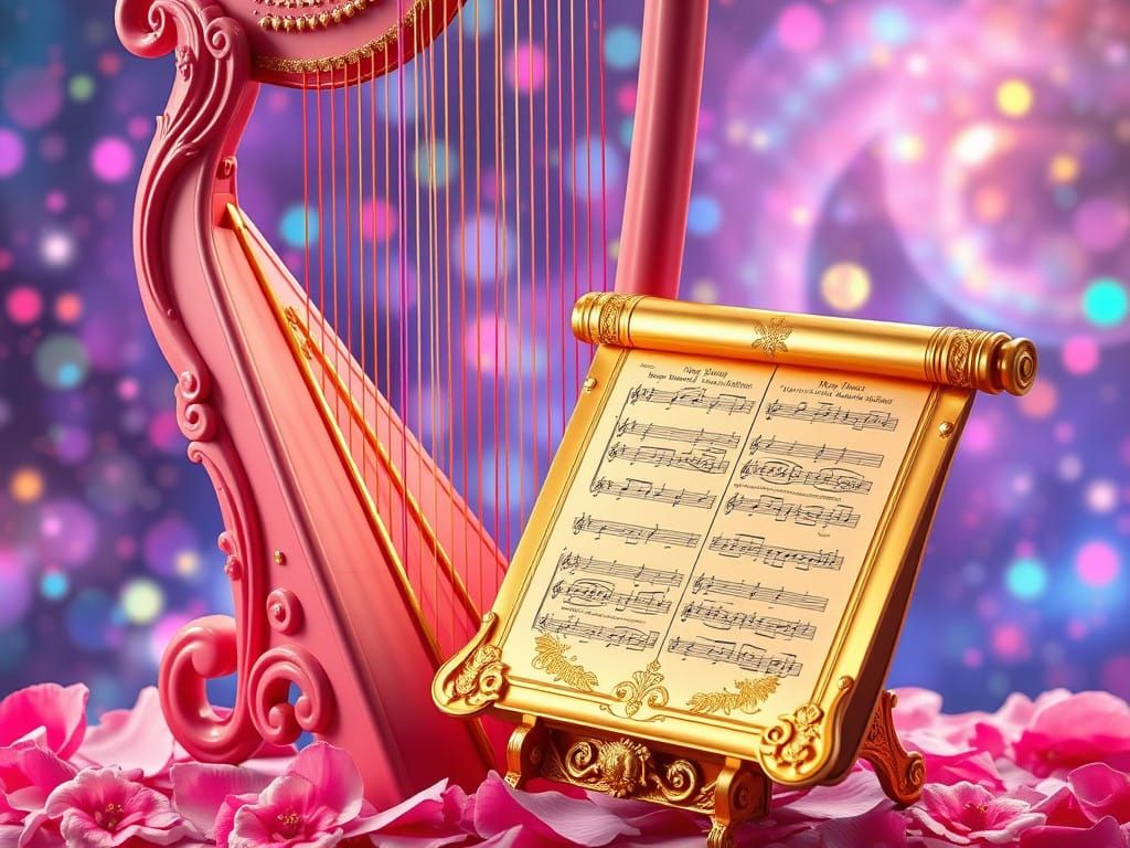 The elegance of the harp. Alternative 3