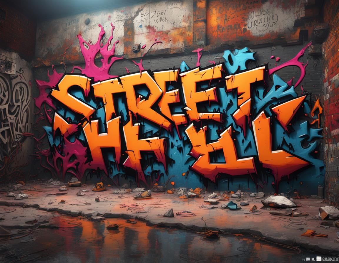 street hell grafitti - AI Generated Artwork - NightCafe Creator