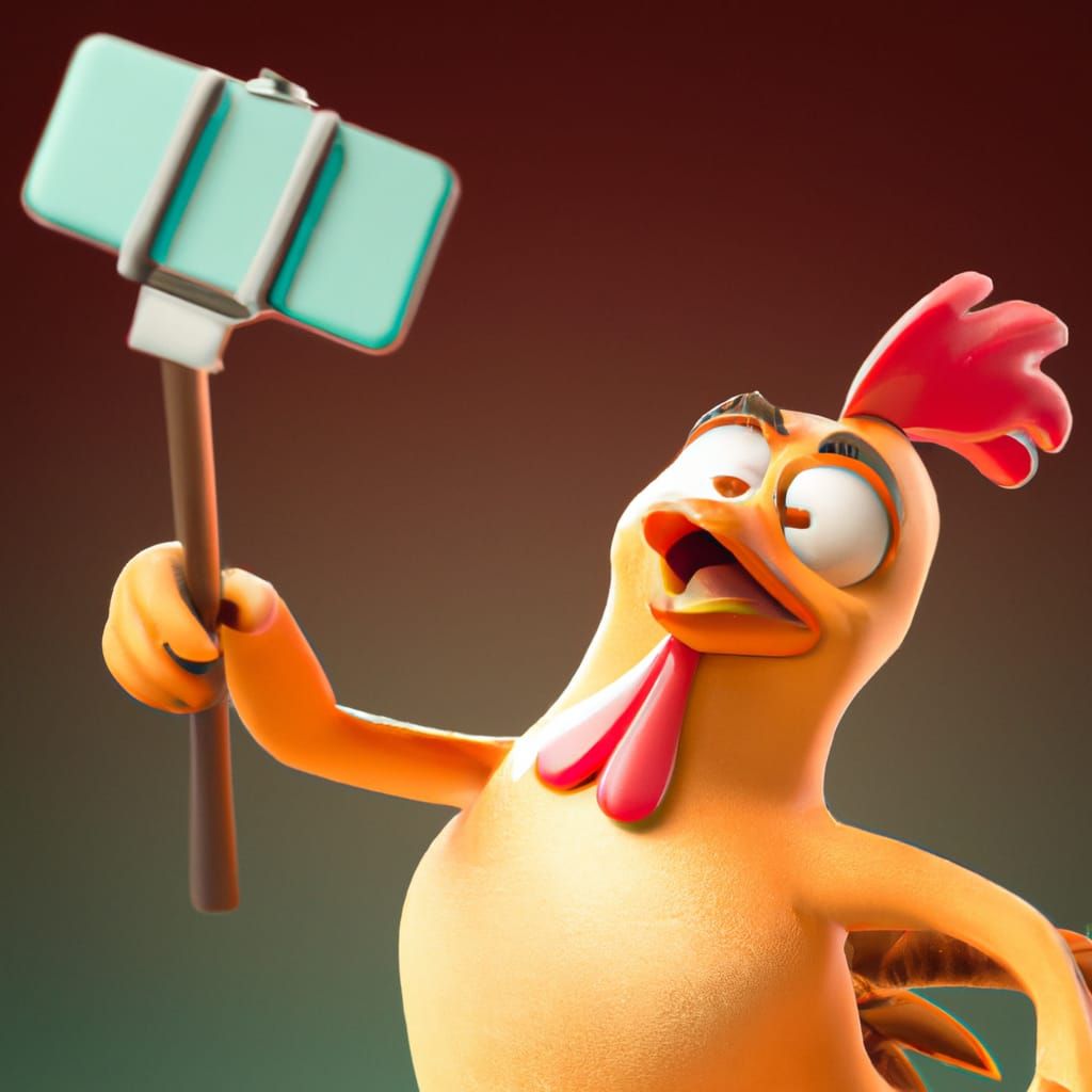 Chicken selfie - AI Generated Artwork - NightCafe Creator
