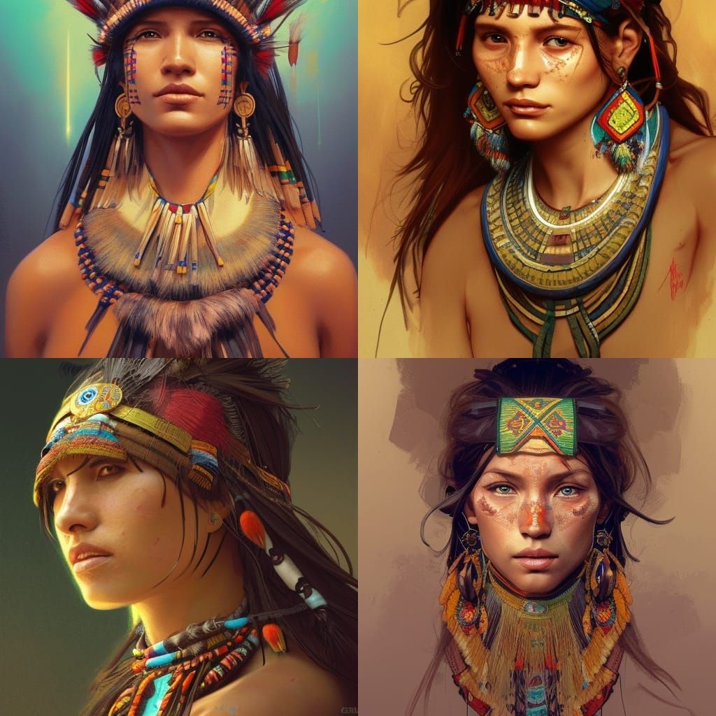 Peru woman tribe portrait - AI Generated Artwork - NightCafe Creator