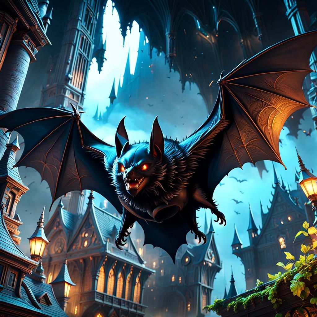 Big black bat - AI Generated Artwork - NightCafe Creator