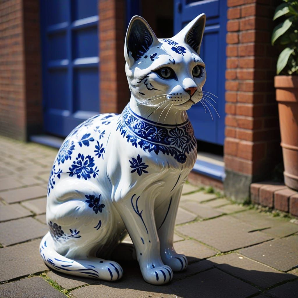 Delft cat statue - Delft cat statue