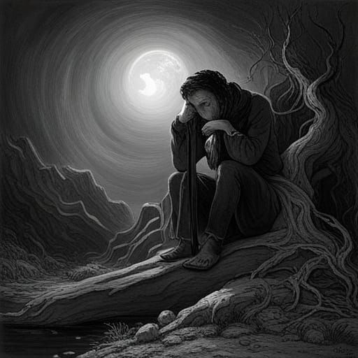 Overthinking in midnight - AI Generated Artwork - NightCafe Creator