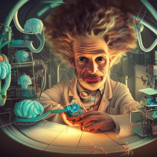 Crazy Mad Scientist - AI Generated Artwork - NightCafe Creator