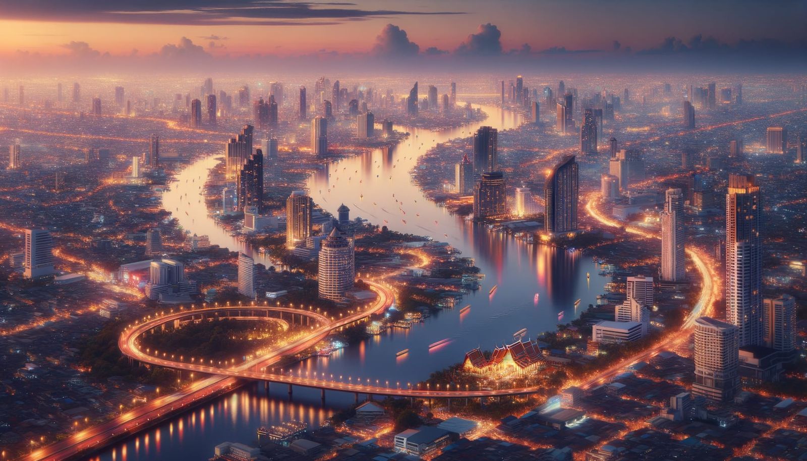 Evening city landscape - AI Generated Artwork - NightCafe Creator