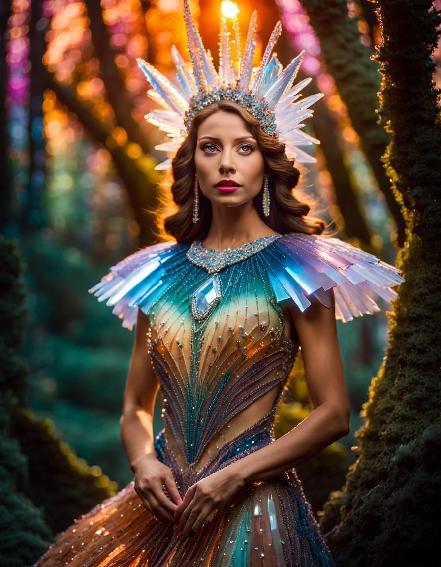 Woman with fantasy dress - AI Generated Artwork - NightCafe Creator