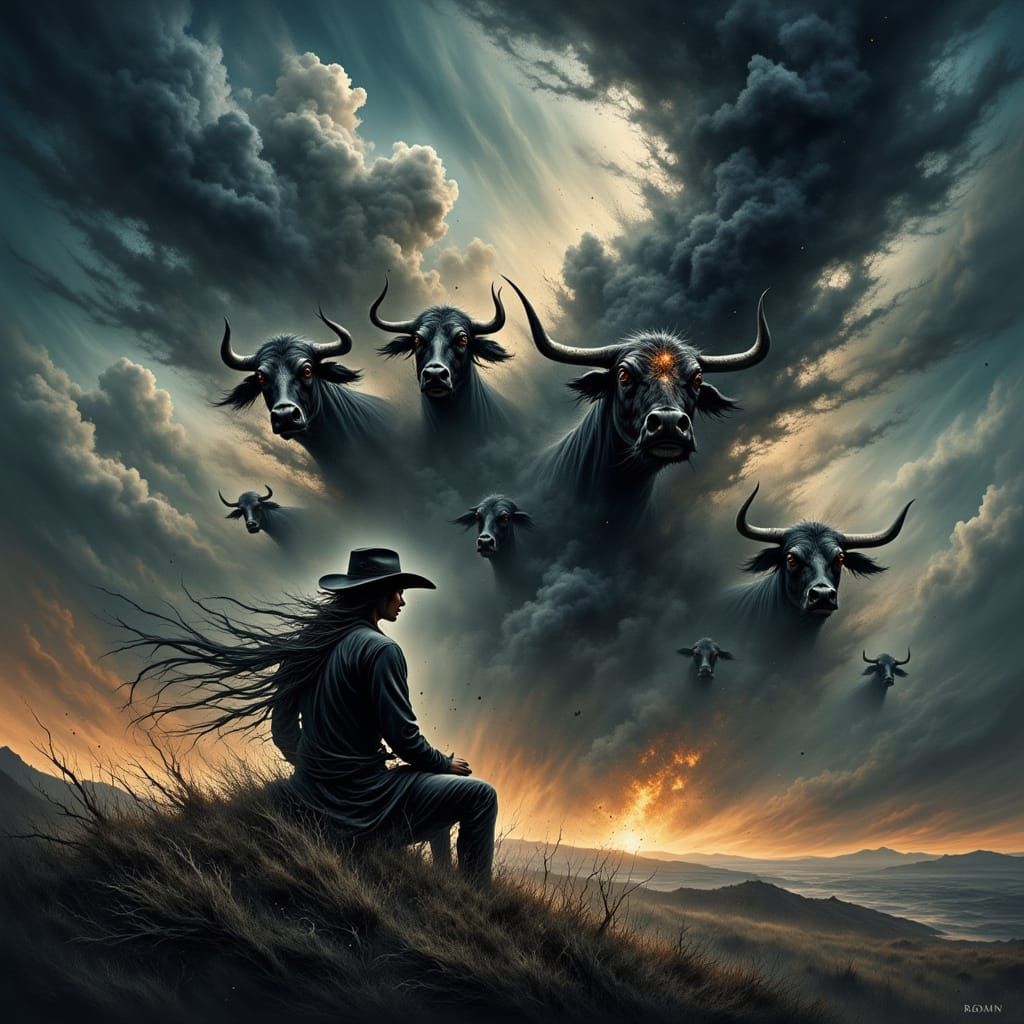 Time to bring em in - Weathered Cowboy Faces Supernatural He...