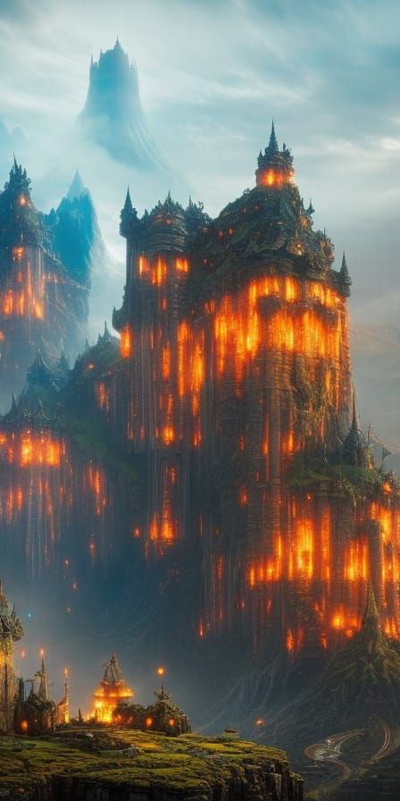 Lava jungle palace - AI Generated Artwork - NightCafe Creator