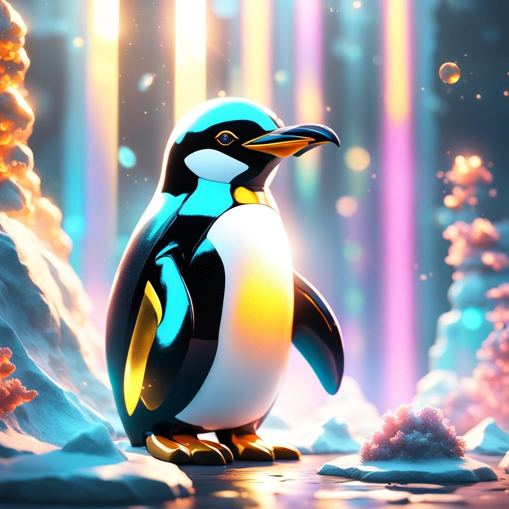 neon penguin, Alluring, Colourful Black, diorama, Film photography ...