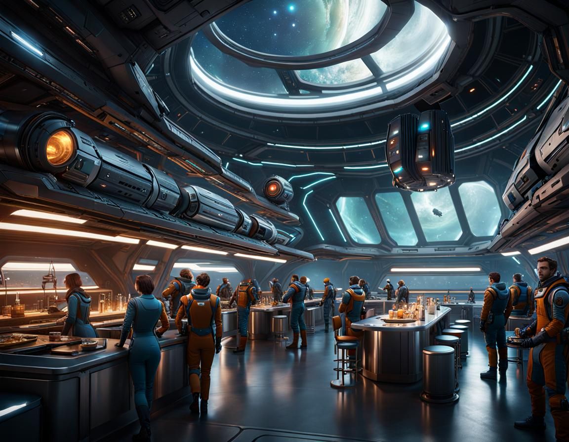 Space Canteen - AI Generated Artwork - NightCafe Creator