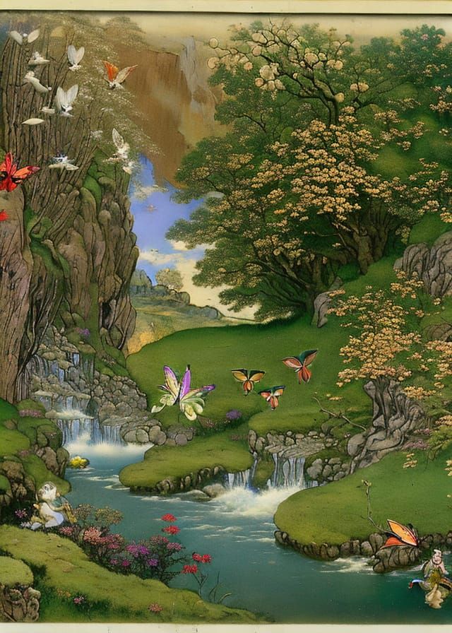 Arthur Rackham, Patrick Woodroffe, landscape 27 - AI Generated Artwork ...