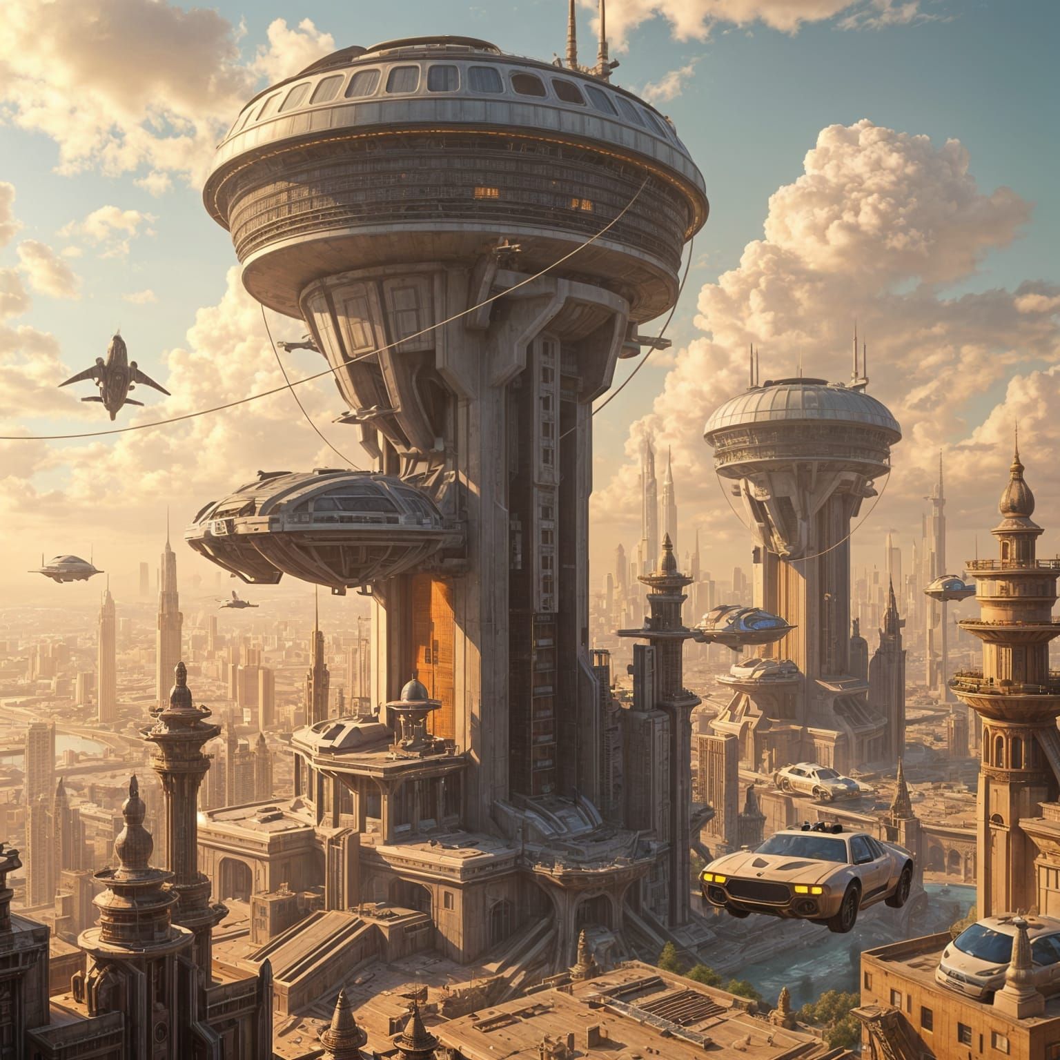 Here’s George Jetson - Utopian Futuristic Metropolis at Suns...