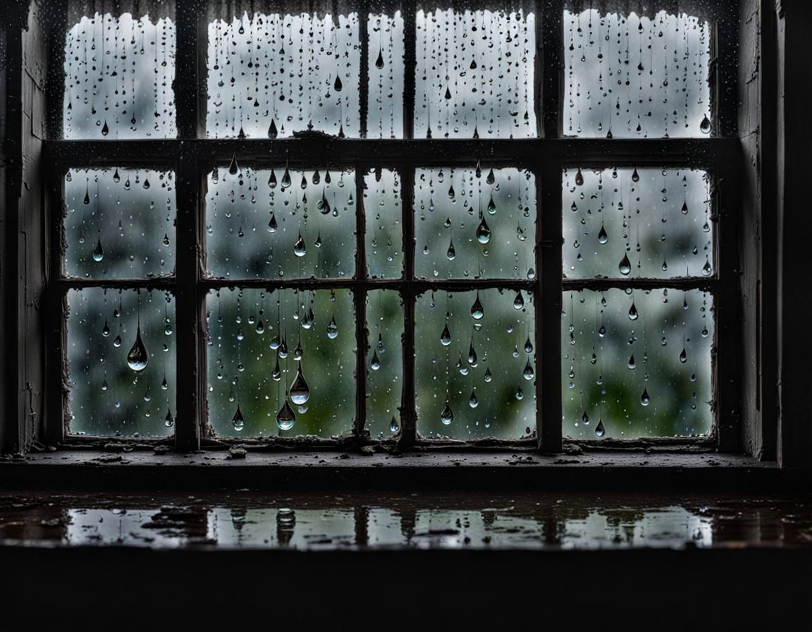 Raindrop sonatas on windowpane romanticism - AI Generated Artwork ...