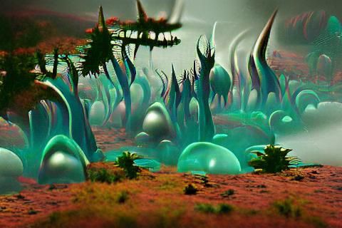 strange alien world - AI Generated Artwork - NightCafe Creator