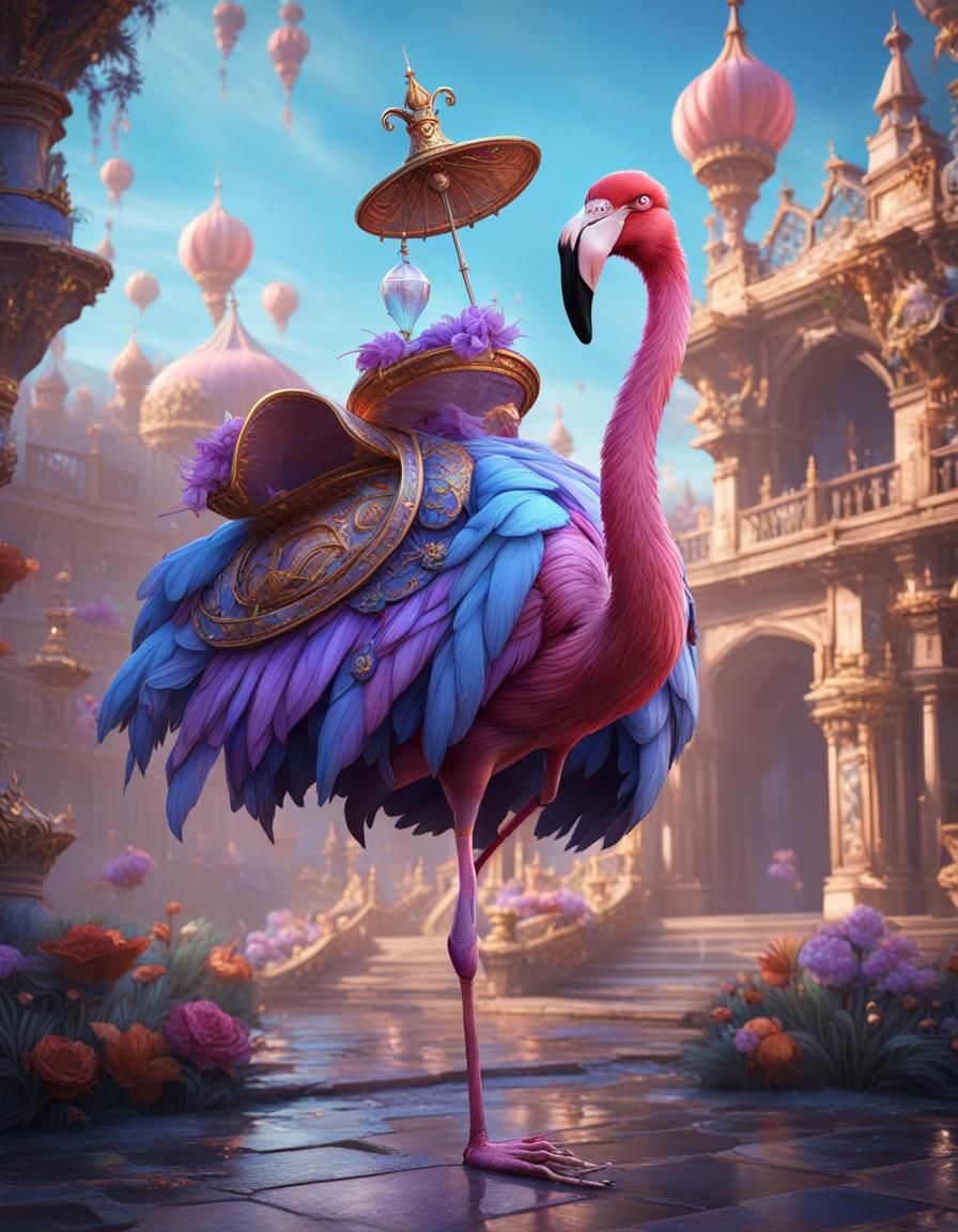 Royal Advisor Flamingo 1 - AI Generated Artwork - NightCafe Creator