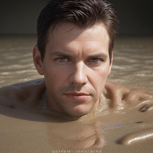 Gay man in Leather sinking in Quicksand - AI Generated Artwork ...