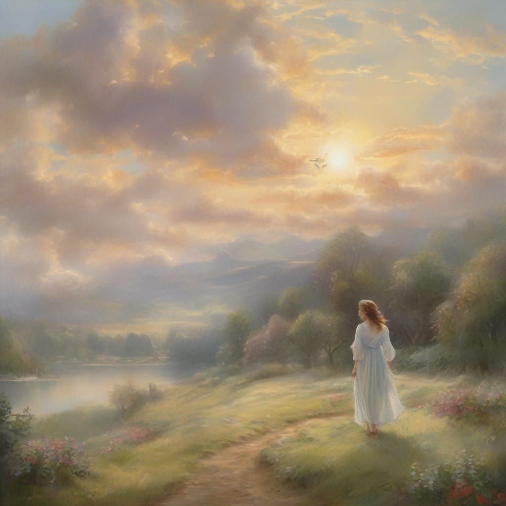 an angel reaching up to heaven - Angel Reaches for Heavenly ...