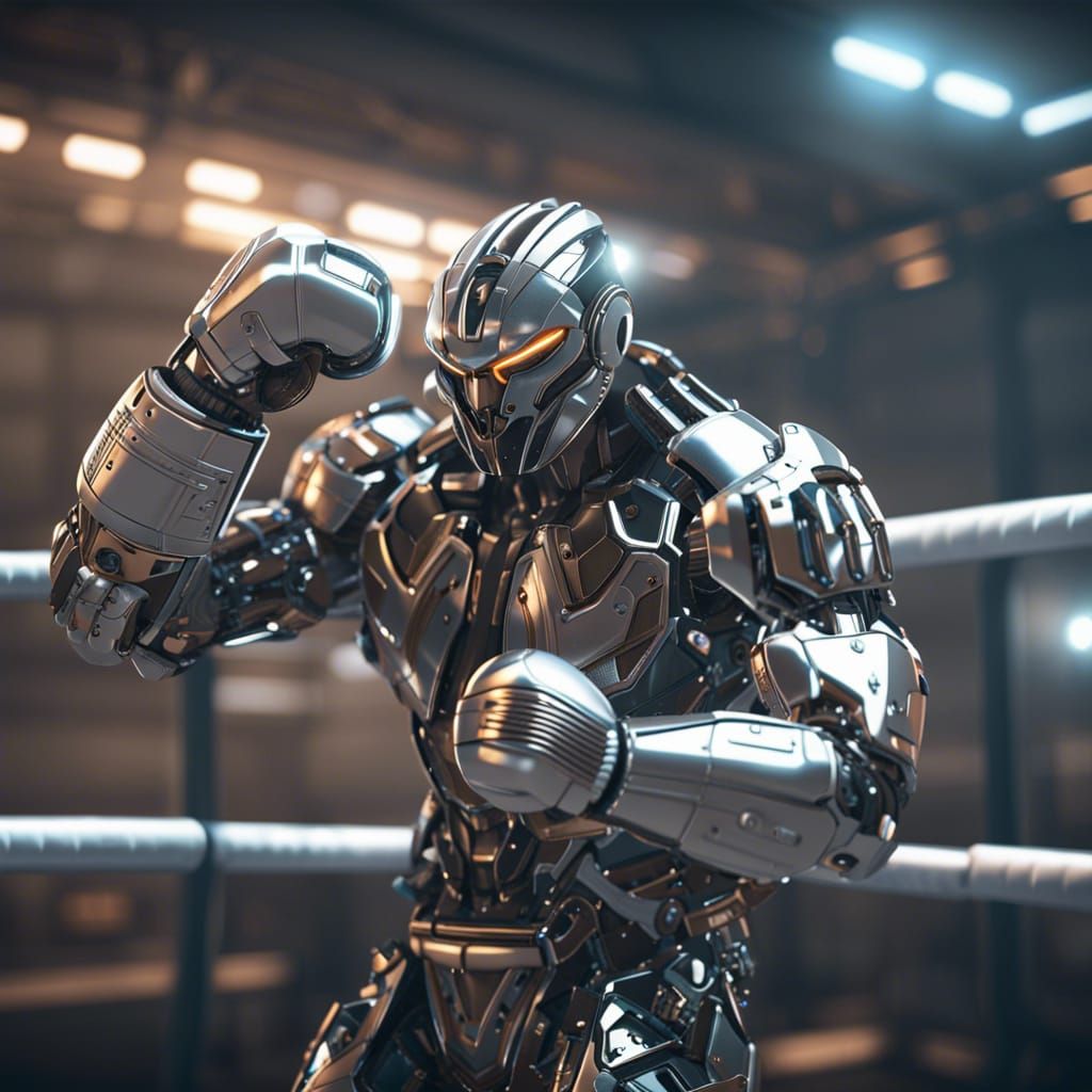 Mecha boxing 🥊💪 - AI Generated Artwork - NightCafe Creator