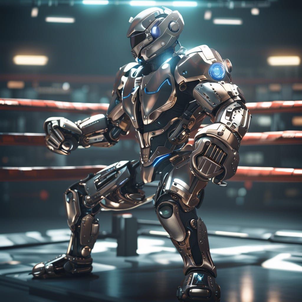 Mecha boxing 🥊💪 - AI Generated Artwork - NightCafe Creator