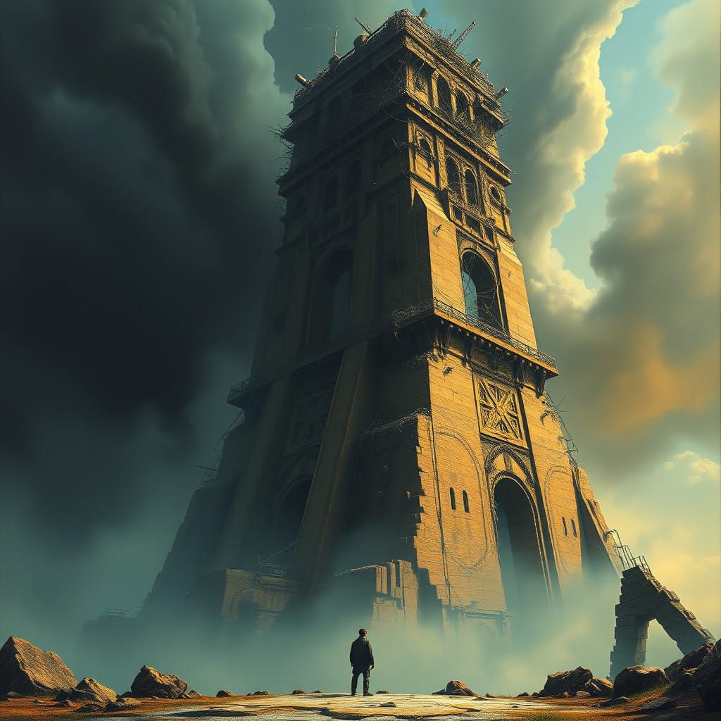 "Fall of the Tower of Babel" - Ancient Tower of Babel Crumbl...