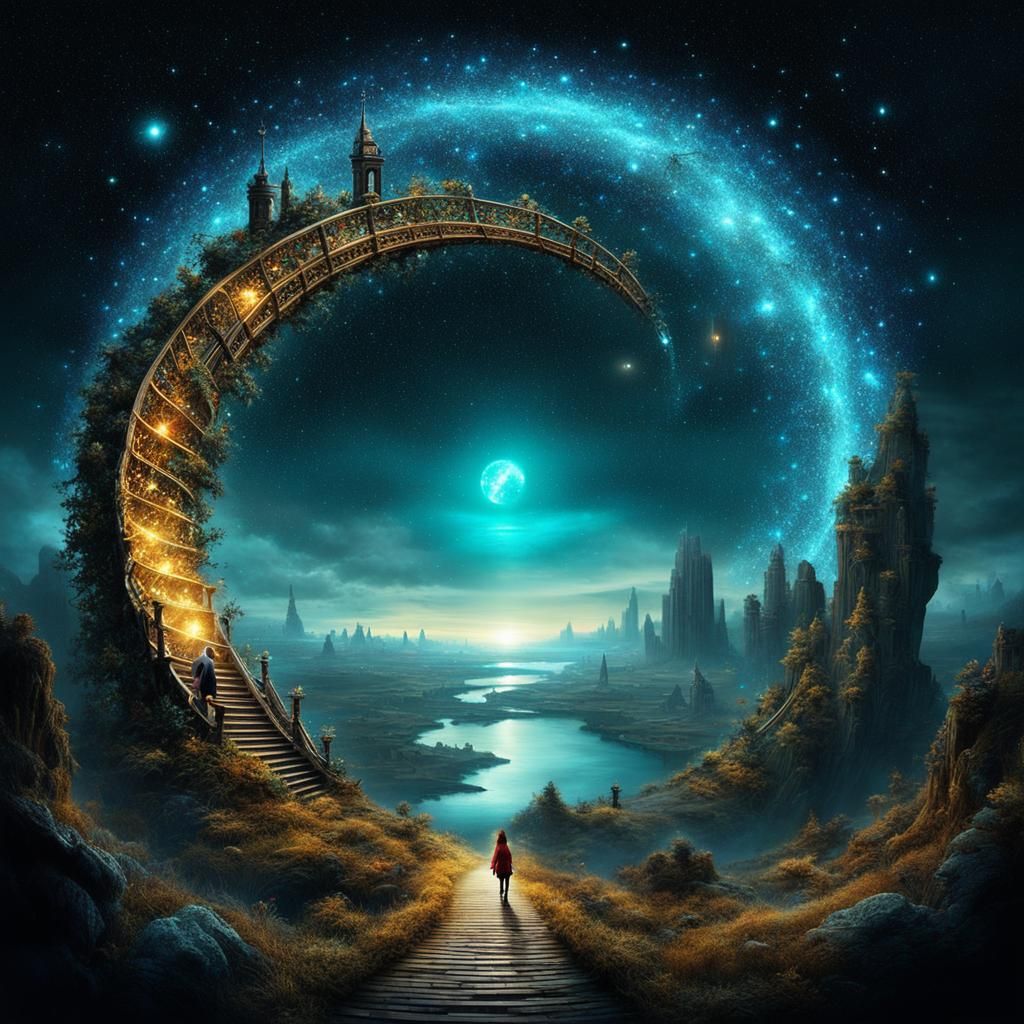 Magical Spiral Pathway - AI Generated Artwork - NightCafe Creator