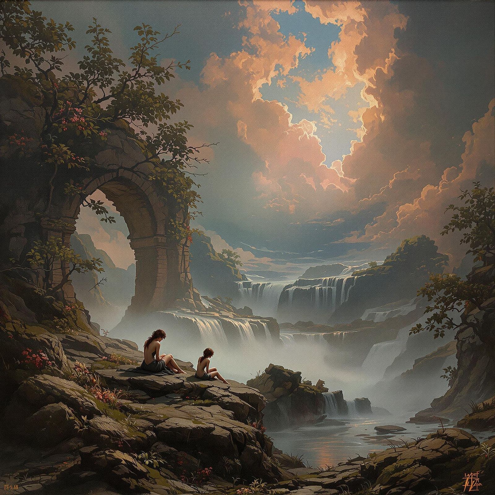 Romantic 19th Century Oil Painting with Fantastica... - AI Art