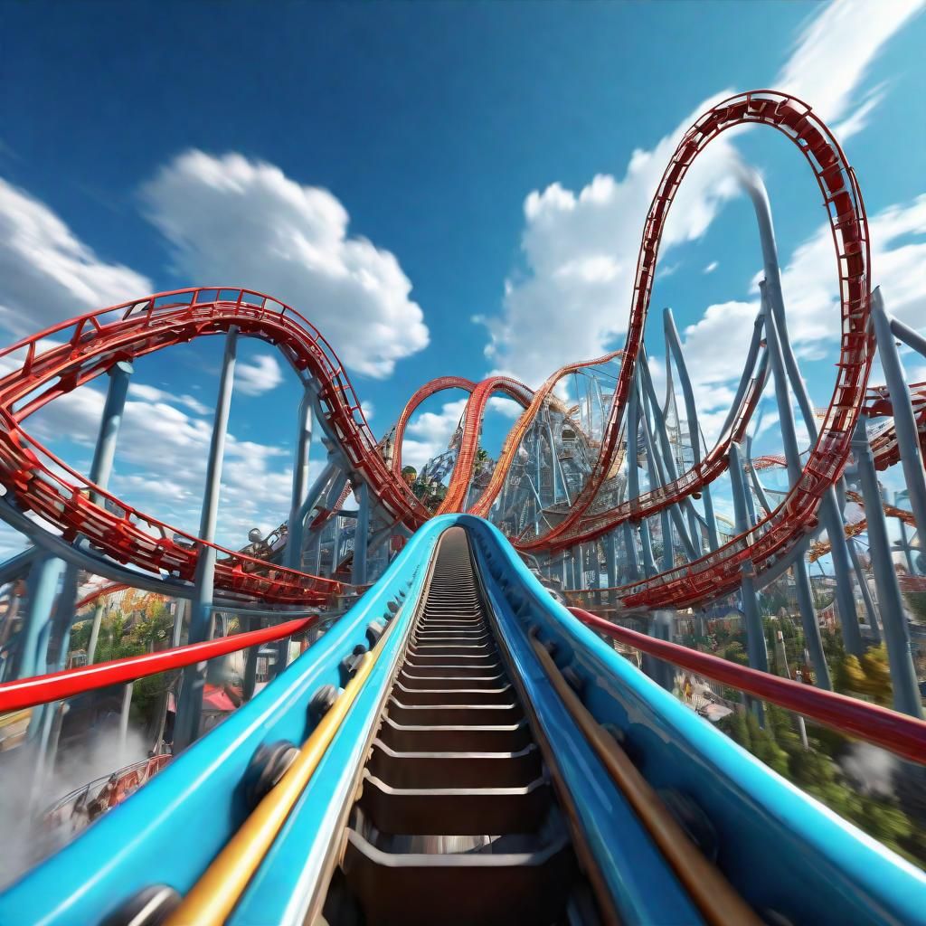 Roller coaster POV - AI Generated Artwork - NightCafe Creator