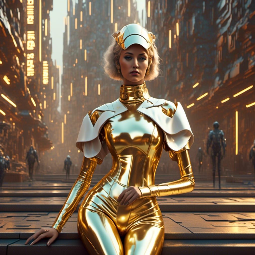 Lady of Utopia City - AI Generated Artwork - NightCafe Creator