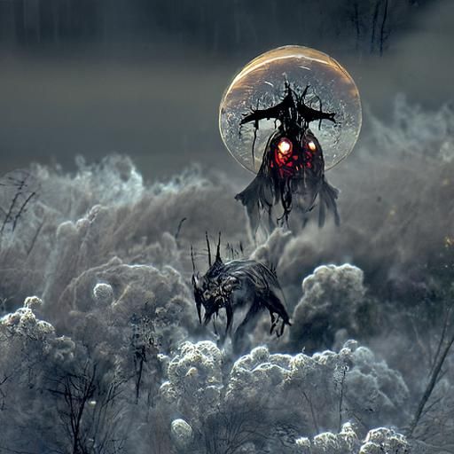 a satanic demonic full moon - AI Generated Artwork - NightCafe Creator
