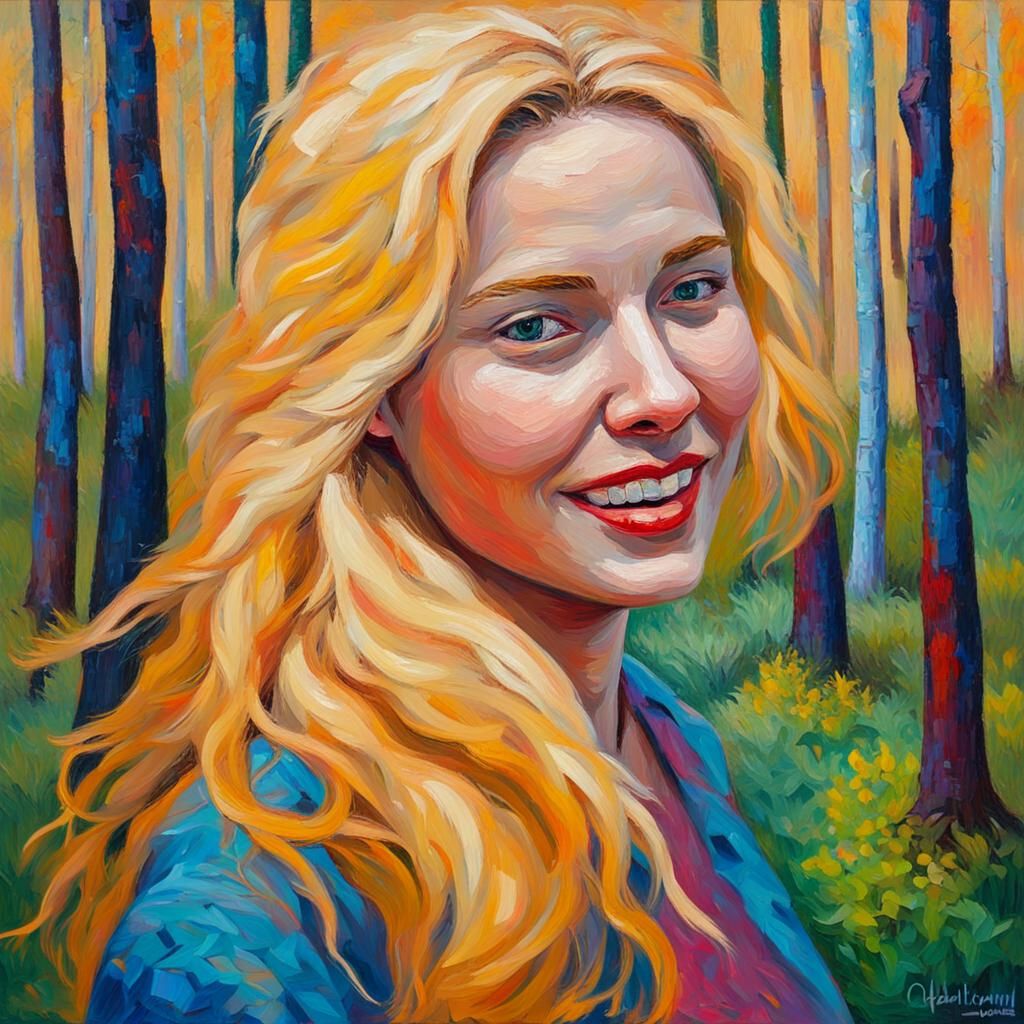 Happy in the forest - AI Generated Artwork - NightCafe Creator