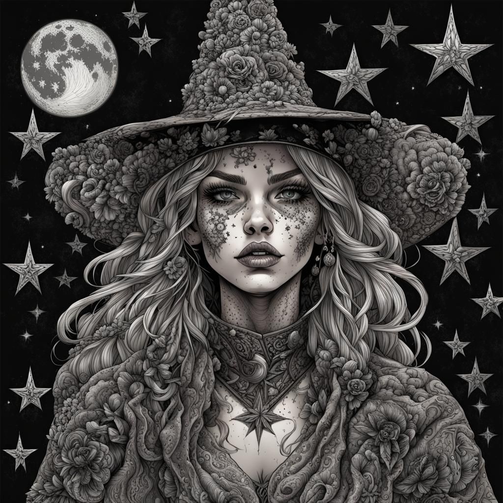 noir star witch - AI Generated Artwork - NightCafe Creator