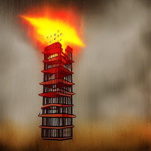 Rain death from above dystopian fire post-apocalyptic - AI Generated ...