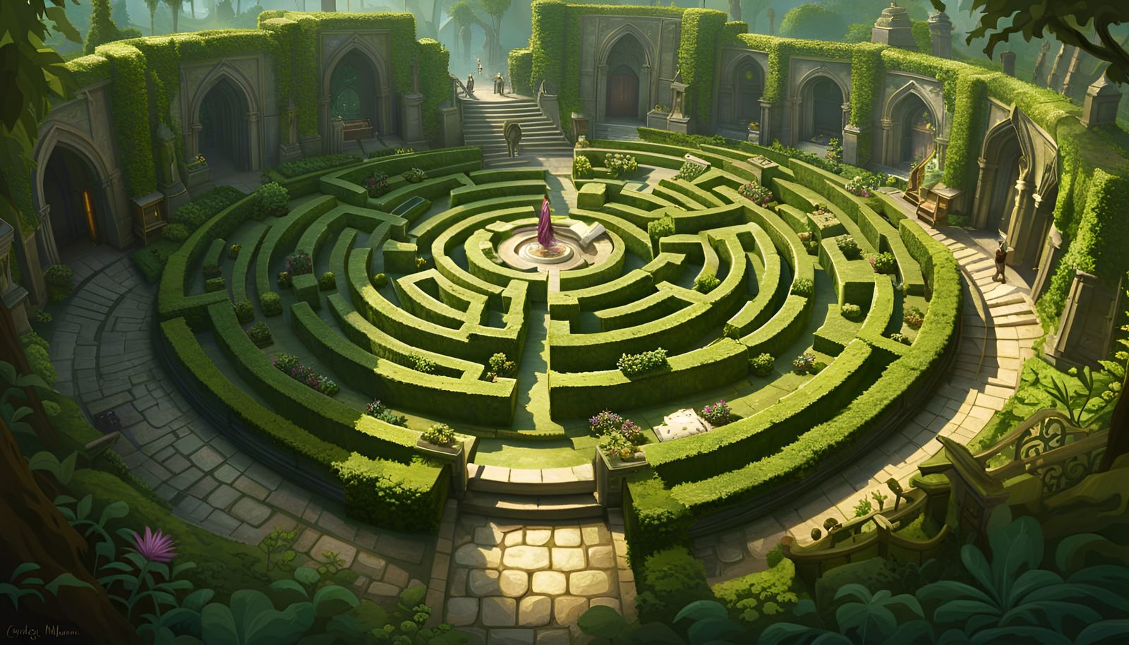 Arcane Fantasy Maze - AI Generated Artwork - NightCafe Creator