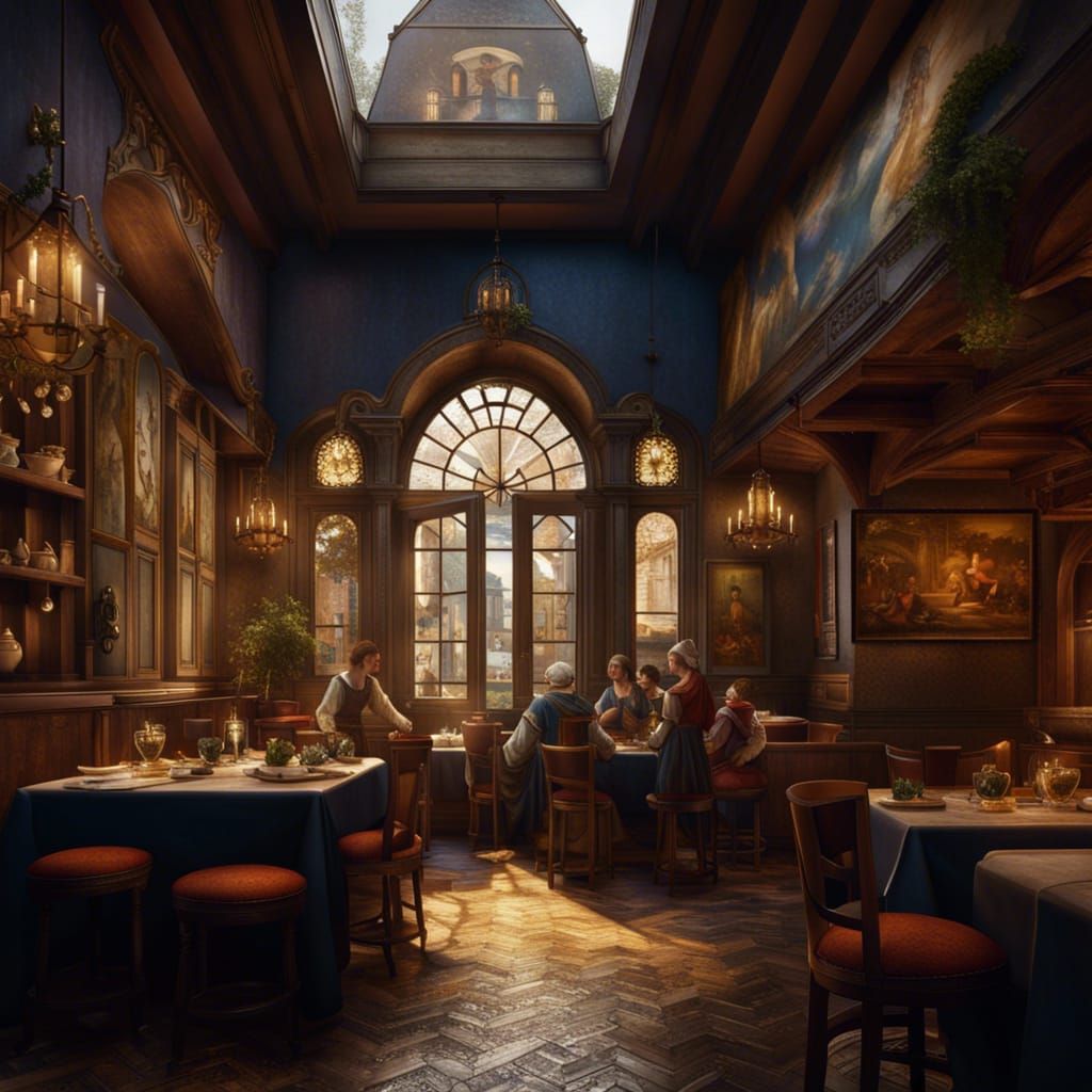Restaurant - AI Generated Artwork - NightCafe Creator