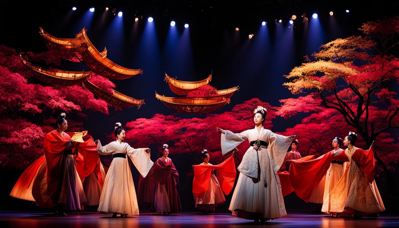 On stage Opera performance of "Madame Butterfly"