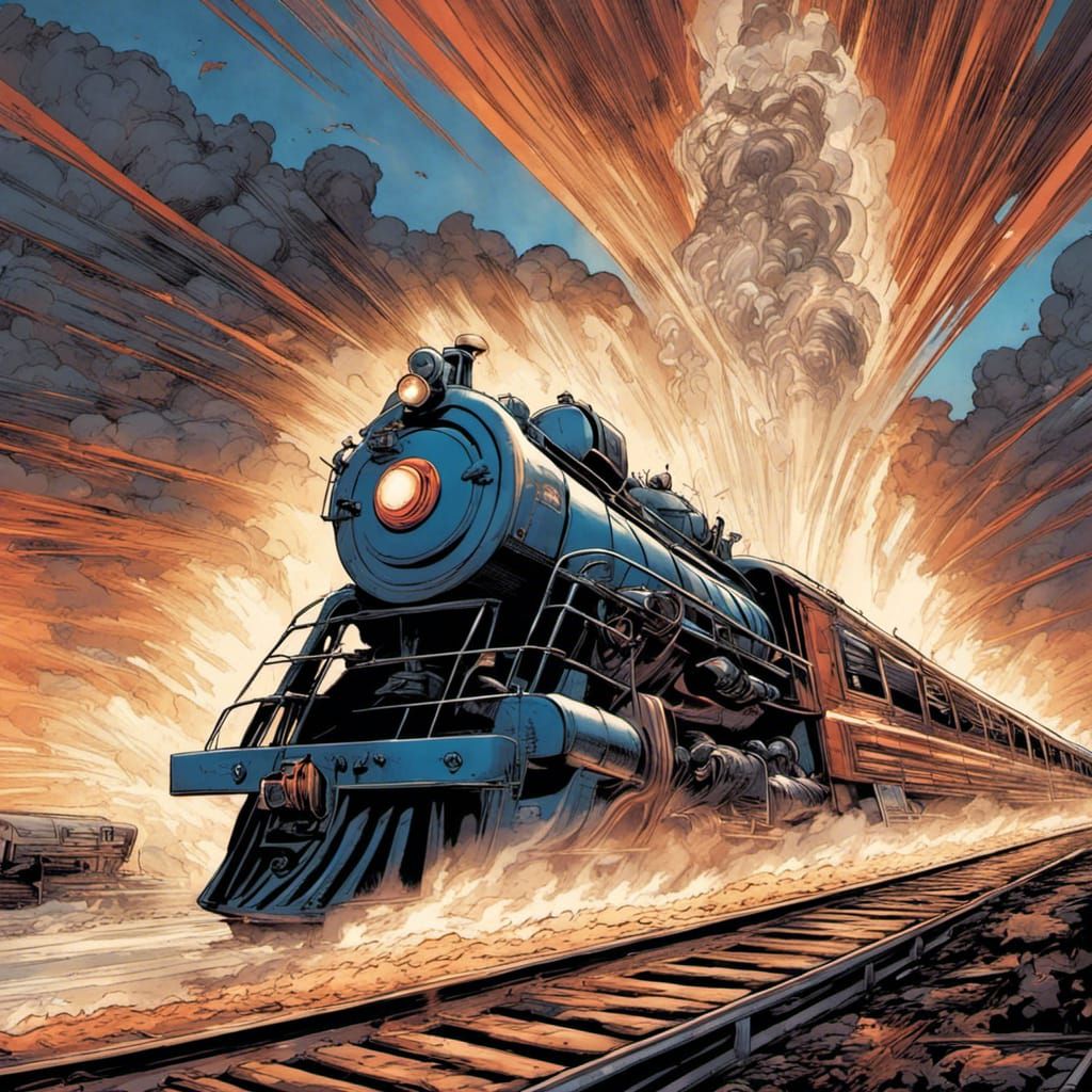 Tren veloz - AI Generated Artwork - NightCafe Creator