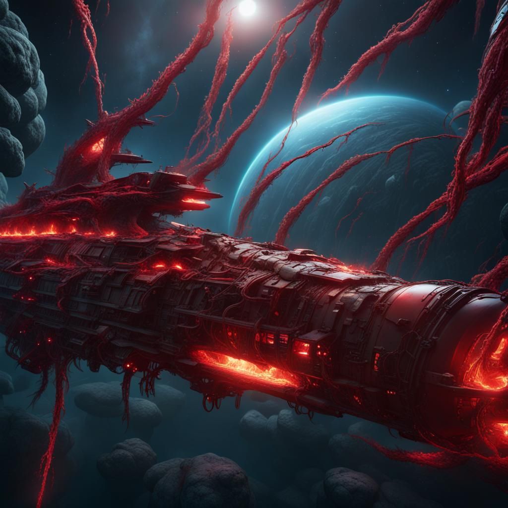 a fleet of destroyed war space ships entangled within cosmic ...