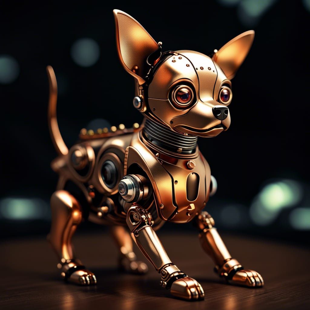 Robot Chihuahua - AI Generated Artwork - NightCafe Creator