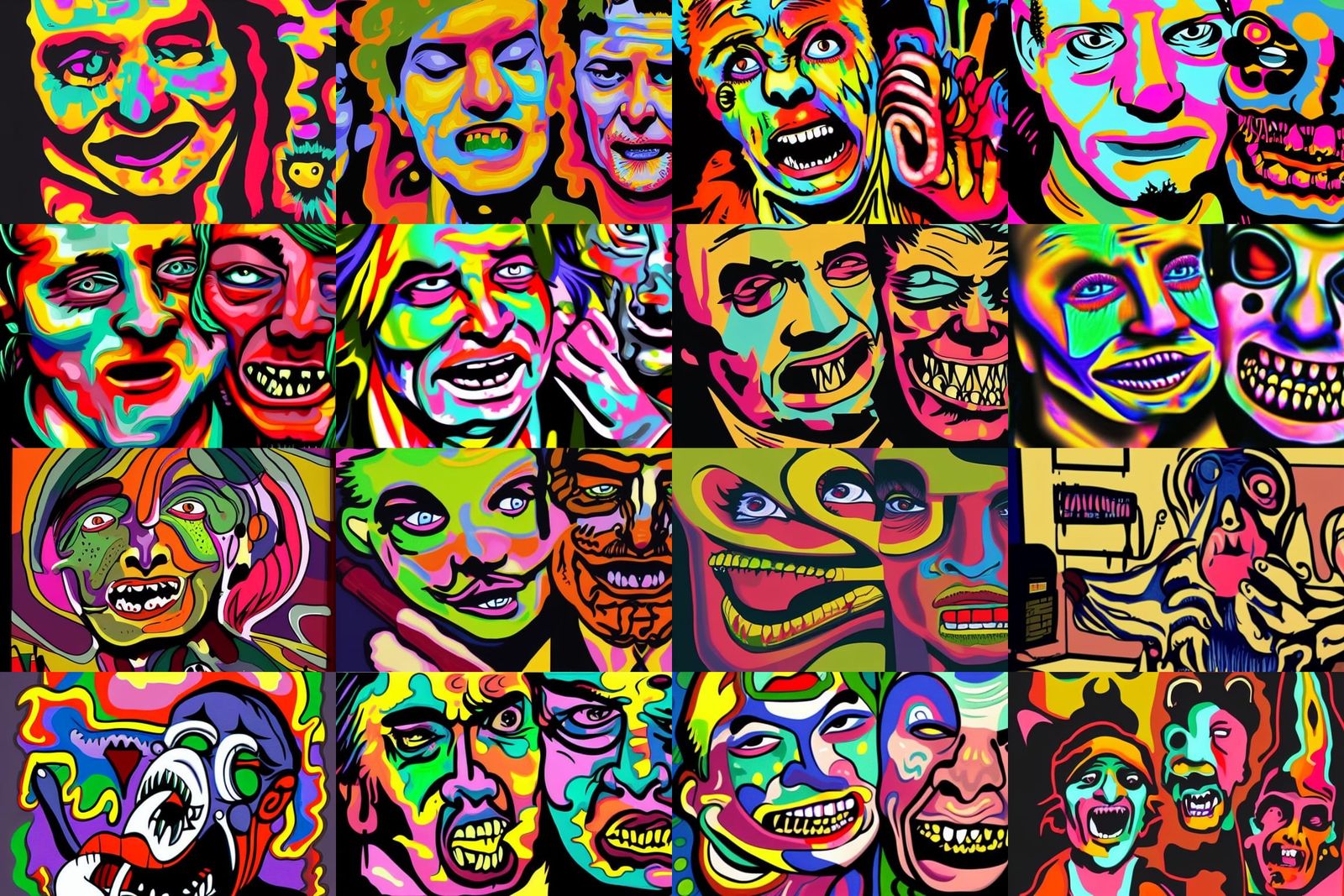 CRAZY LUNATICS MAD INSANE LEERING DROOLING EXPRESSIONIST CRAZY PSYCHOS ...