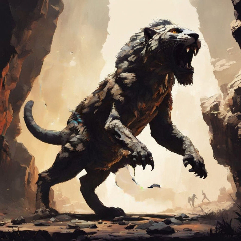 Portrait of a proailurus ancient ancestor of cats Hyperrealistic ...