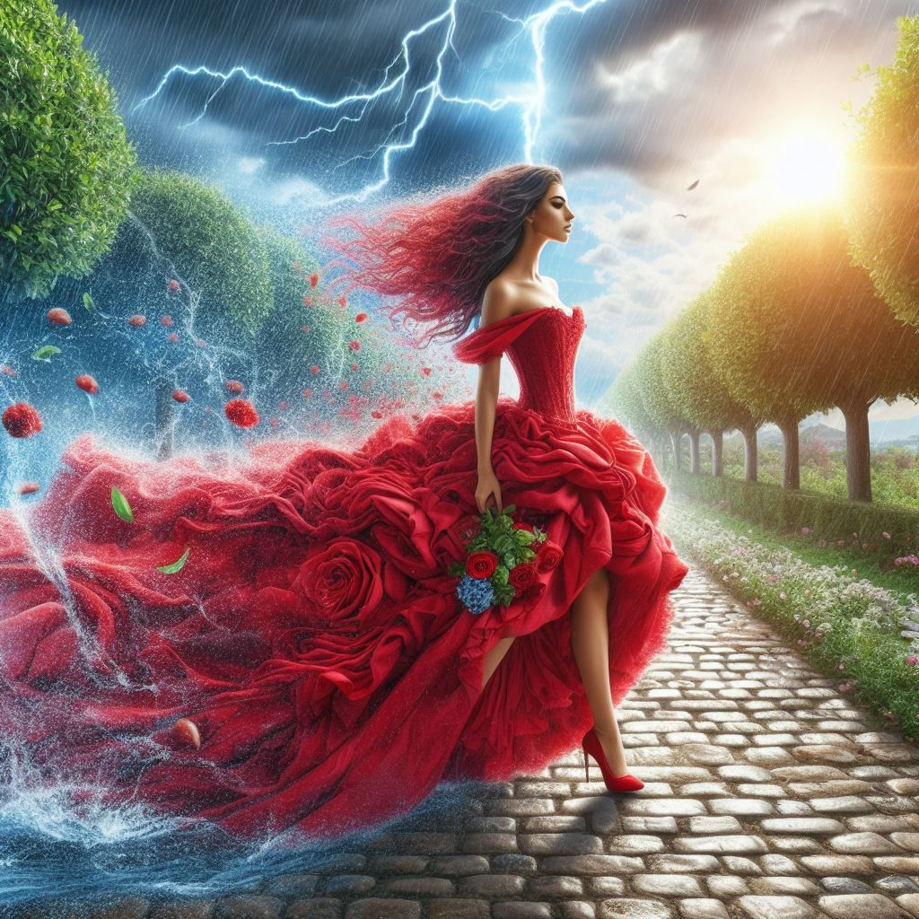 She is the Storm - AI Generated Artwork - NightCafe Creator