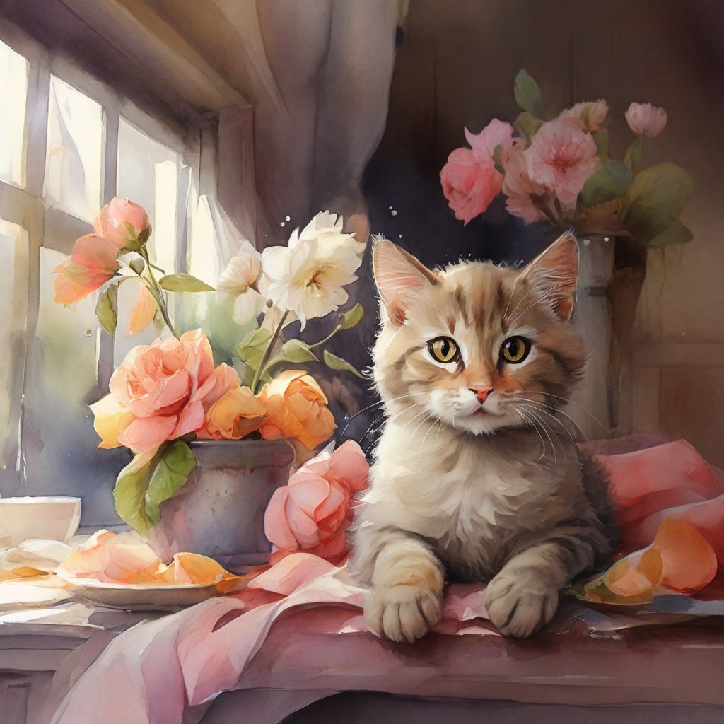 Cute cat - AI Generated Artwork - NightCafe Creator