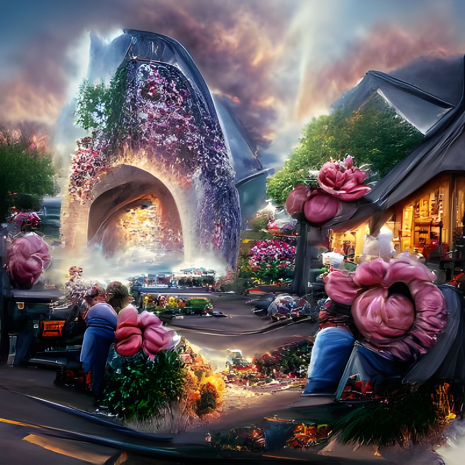 Flower Portal - AI Generated Artwork - NightCafe Creator