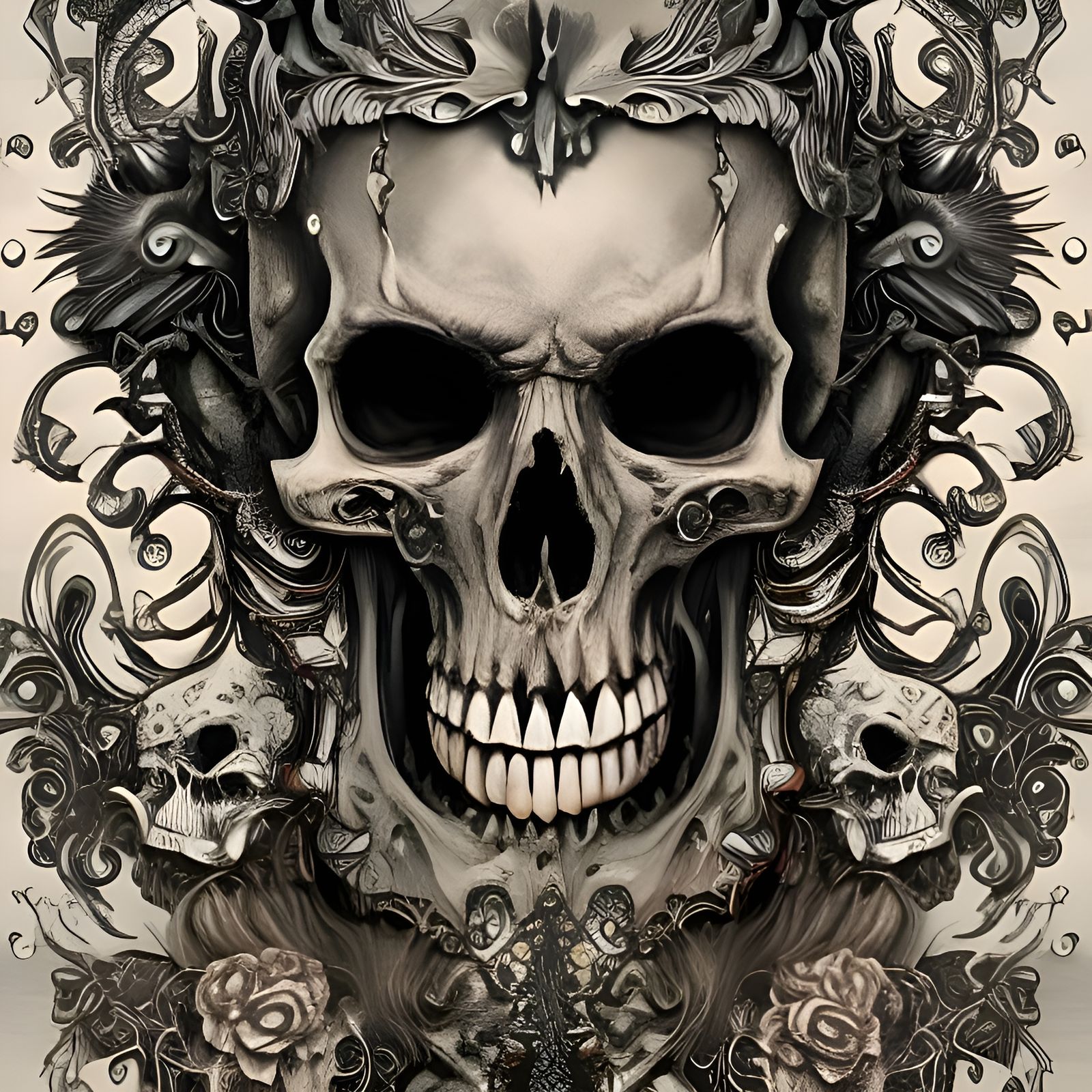 Ornate Skull - AI Generated Artwork - NightCafe Creator