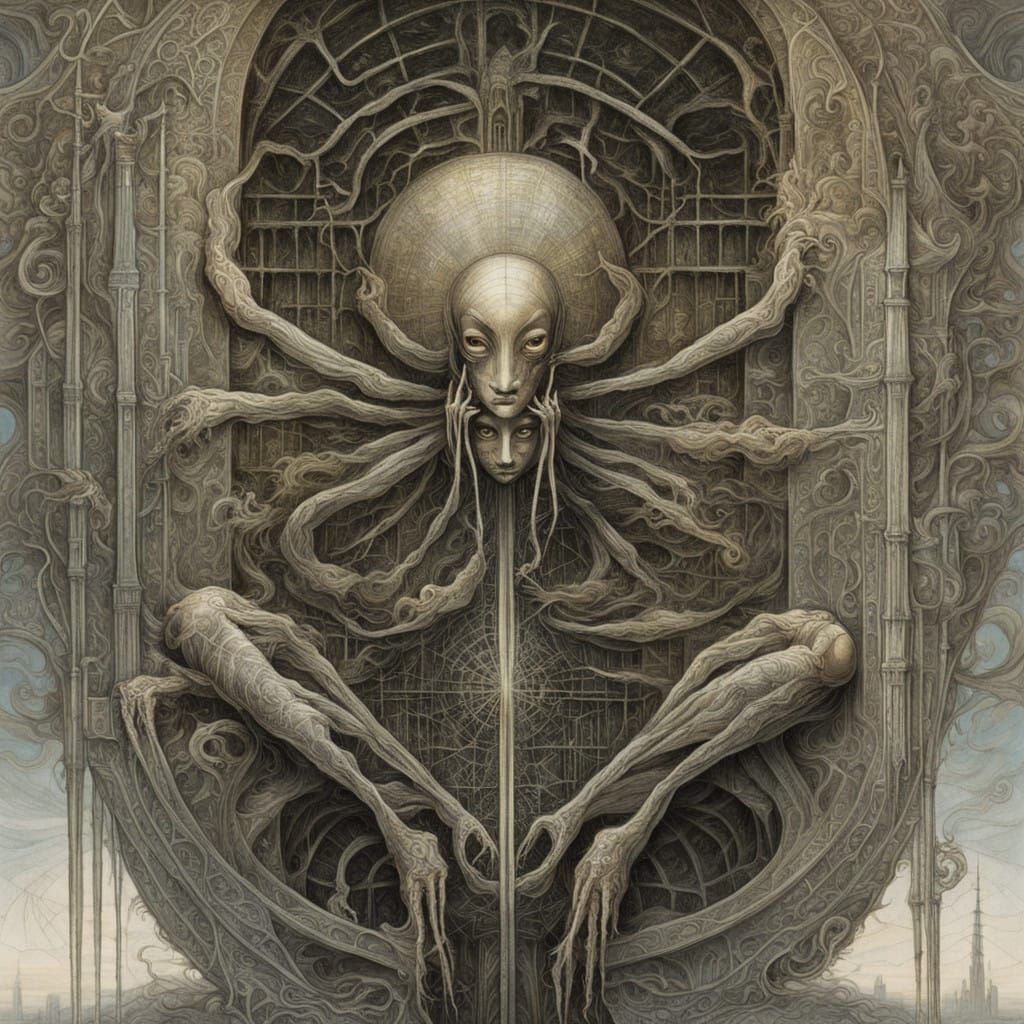 Dreamlike Spider Goddess Unveils Angelic Web of Li... - AI Art